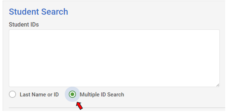 Finding Multiple Students by their Student ID – Support Center