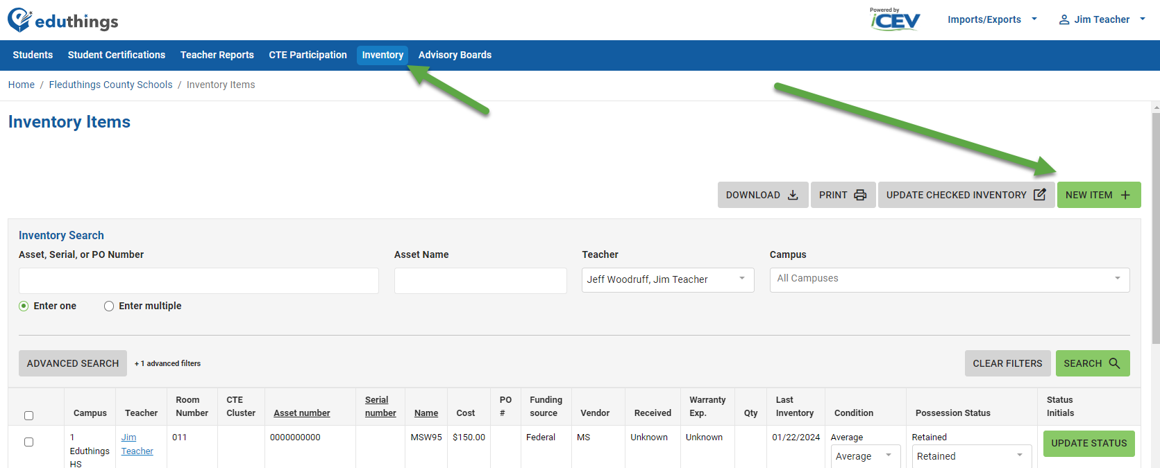 How Teachers Manage Inventory Items – Support Center