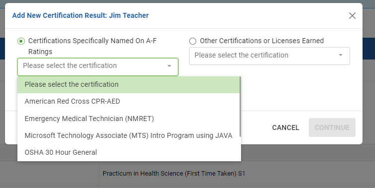 How to add student industry certifications? updated – Support Center